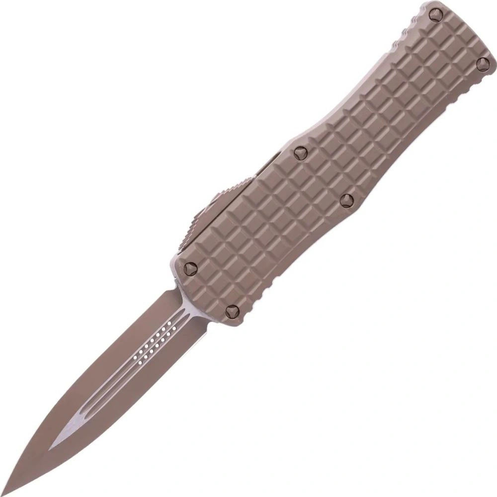 Нож Microtech Hera D/E OTF signature, frag cerakote, chocolate brown
